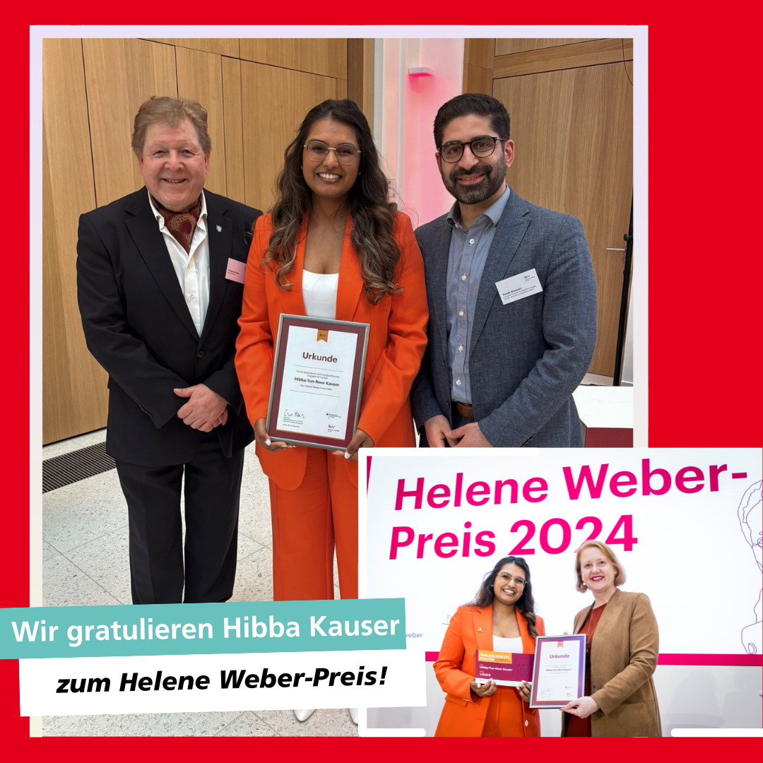 Hibba Kauser erhält den Helene Weber-Preis 2024 für ihr herausragendes ...